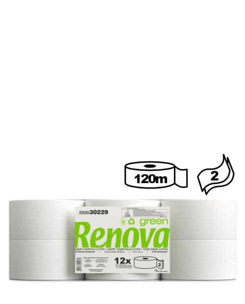Renova's Jumbo Toilet Paper Rolls. Professional solutions.