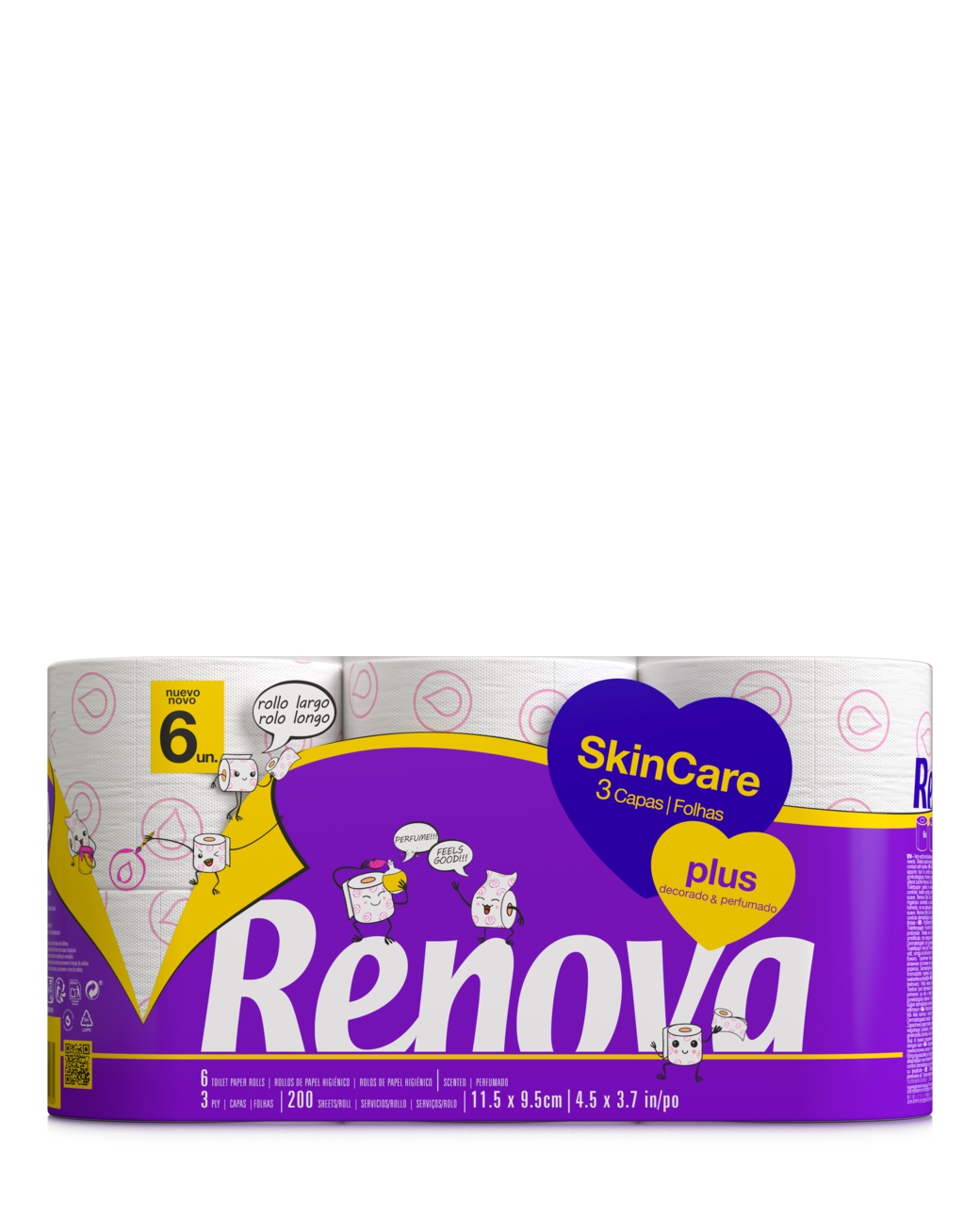 RENOVA | Papel Higiénico Skin Care Plus da Renova. | Papel Higiénico