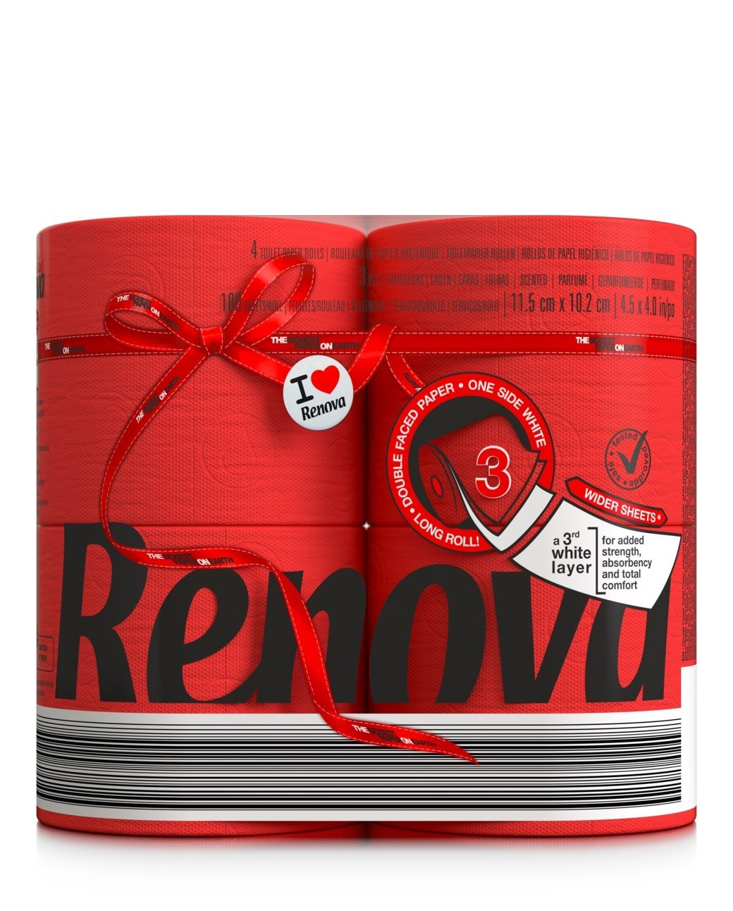 Buy Double Faced Red Toilet Paper 4R for EUR 5.14 | Renova PT